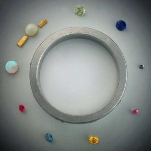 18k Gold Nine Planets Ring with Meteorite & Gemstones - Metamorphosis ...